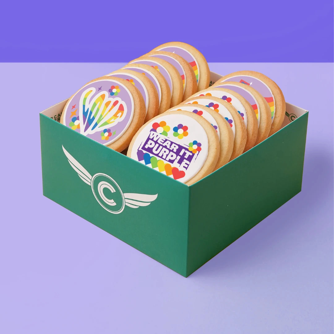 Wear It Purple - 12 Shortbread Cookie Box – Cupcake Central